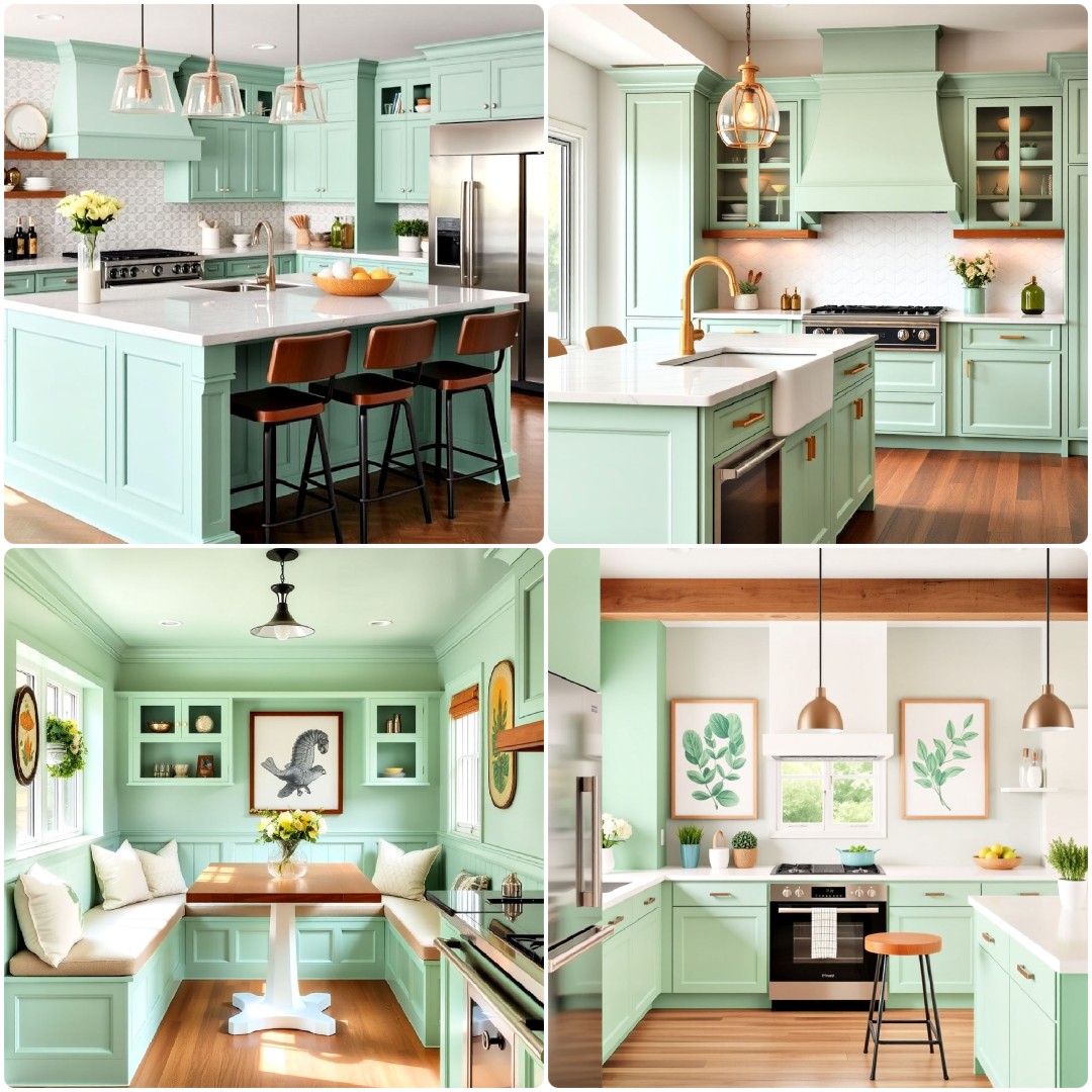 25 Mint Green Kitchens for A Fresh Look