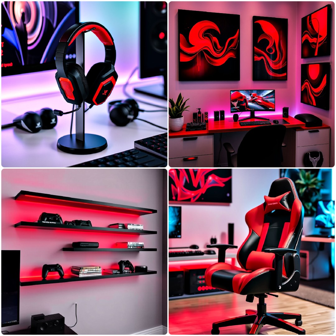 25 Red and Black Gaming Setups To Level Up Your Space