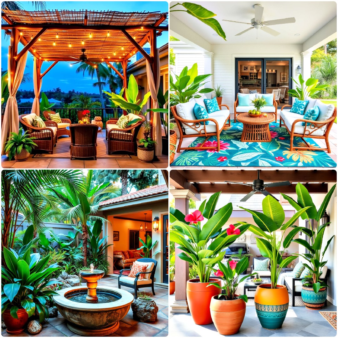 20 Tropical Patio Ideas for A Relaxing Oasis
