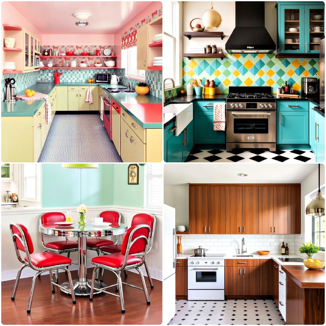 25 Cool 1950s Kitchen Ideas with Mid-Century Style