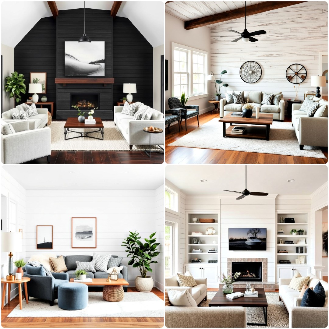 Shiplap Accent Wall Ideas For Living Room